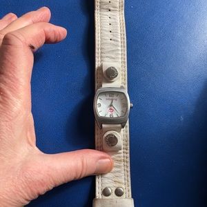 Billabong | Accessories | Billabong White Leather Retro Watch | Poshmark